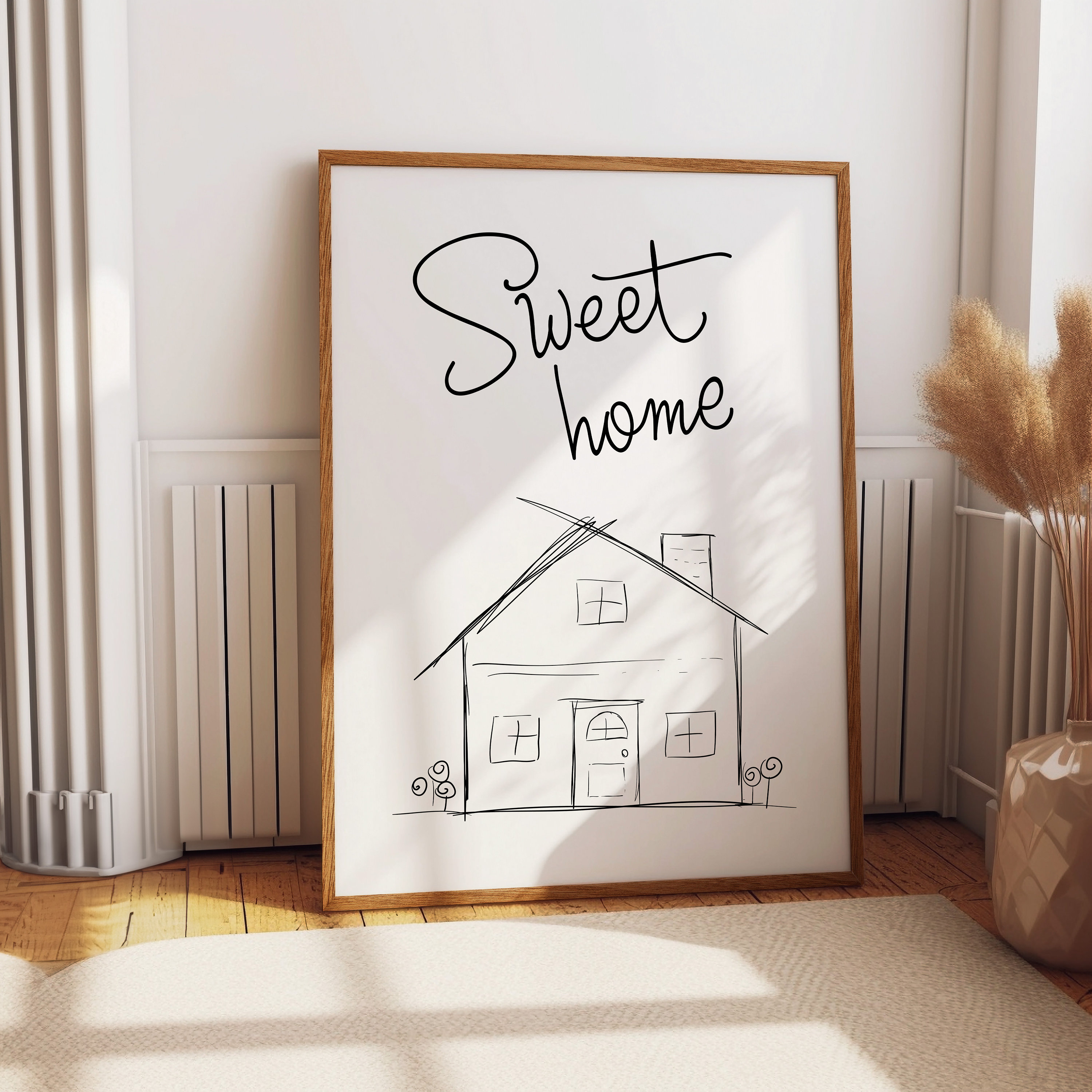 Printable Home Sweet Wall Art Wall Decor Scandinavian Wall Prints ...