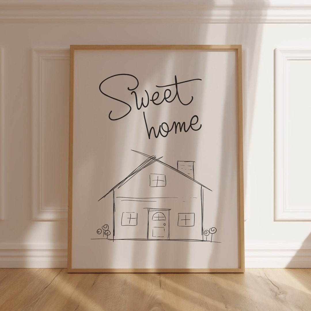 Printable Home Sweet Wall Art Wall Decor Scandinavian Wall Prints ...