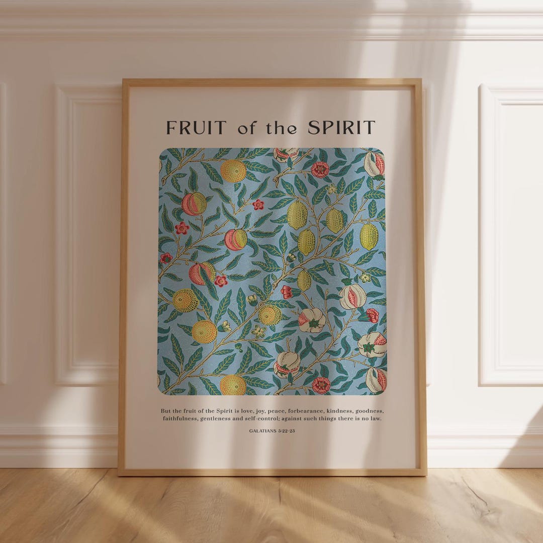 Fruit of the Spirit Vintage Bible Verse Poster Printable Scripture Wall ...