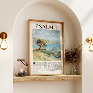 Vintage Psalm 1 Scripture Wall Art Printable Bible Verse Poster ...