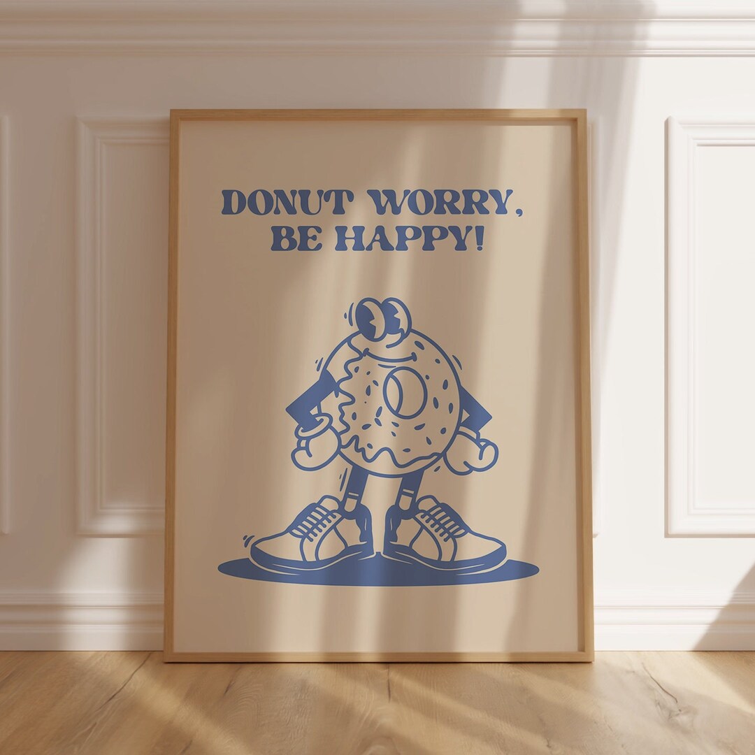 Retro Donut Poster: Coffee Nook Kitchen Art (digital Download) - Etsy