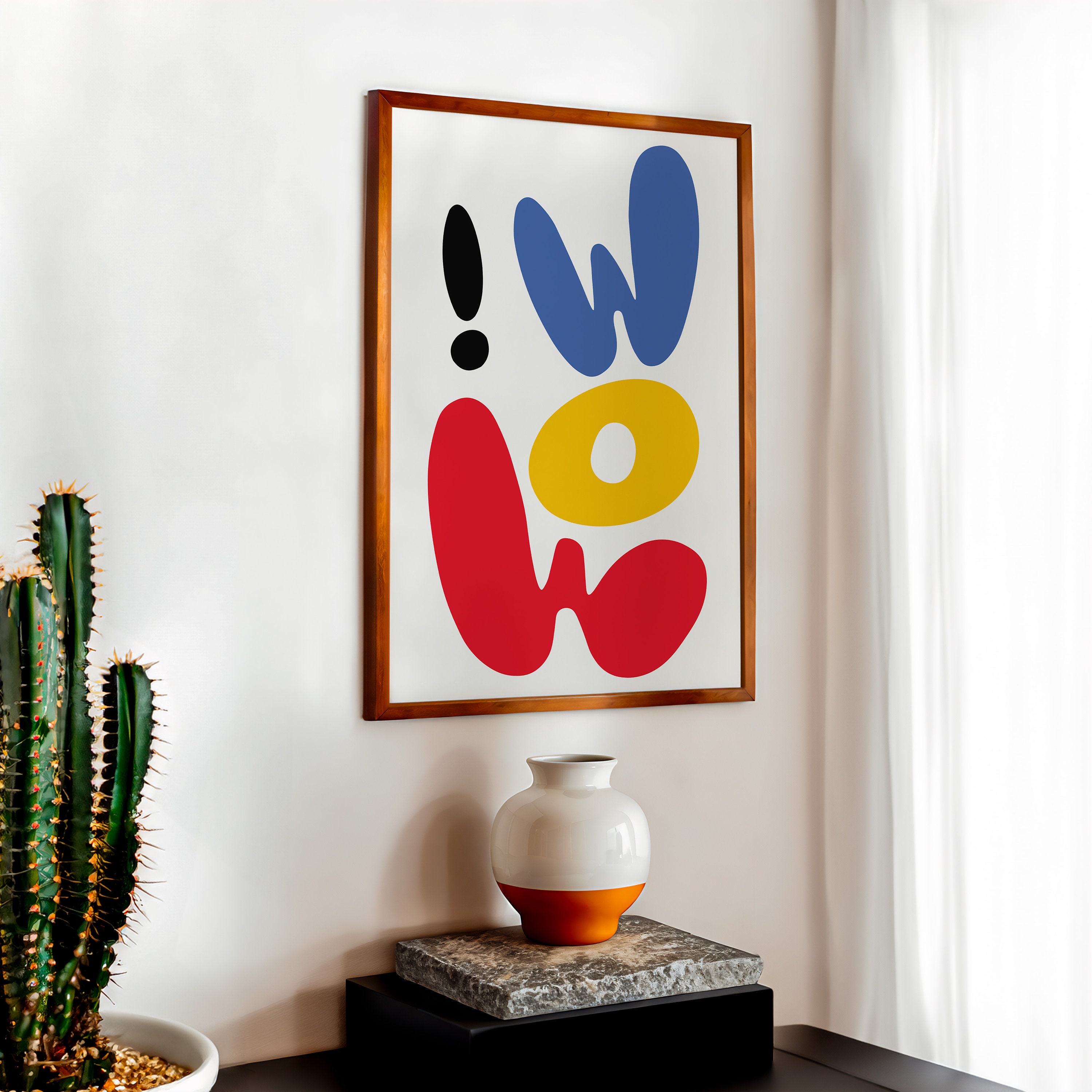 Wow Print Wow Art Trendy Prints Colourful Poster Typography Print ...
