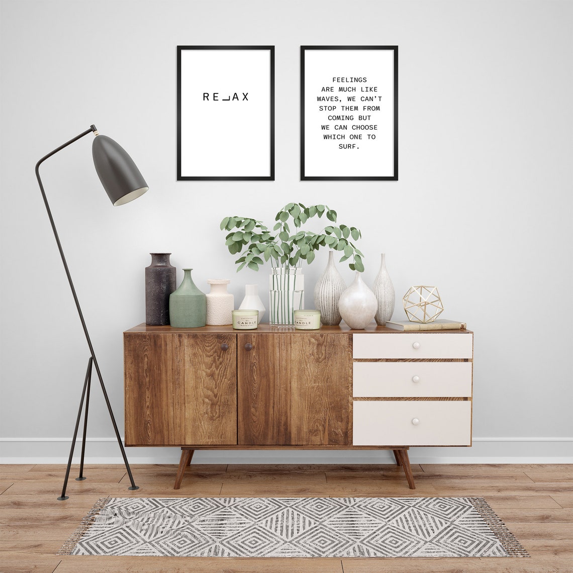 Feelings Are Much Like Waves Printable Poster Affirmation Wall - Etsy