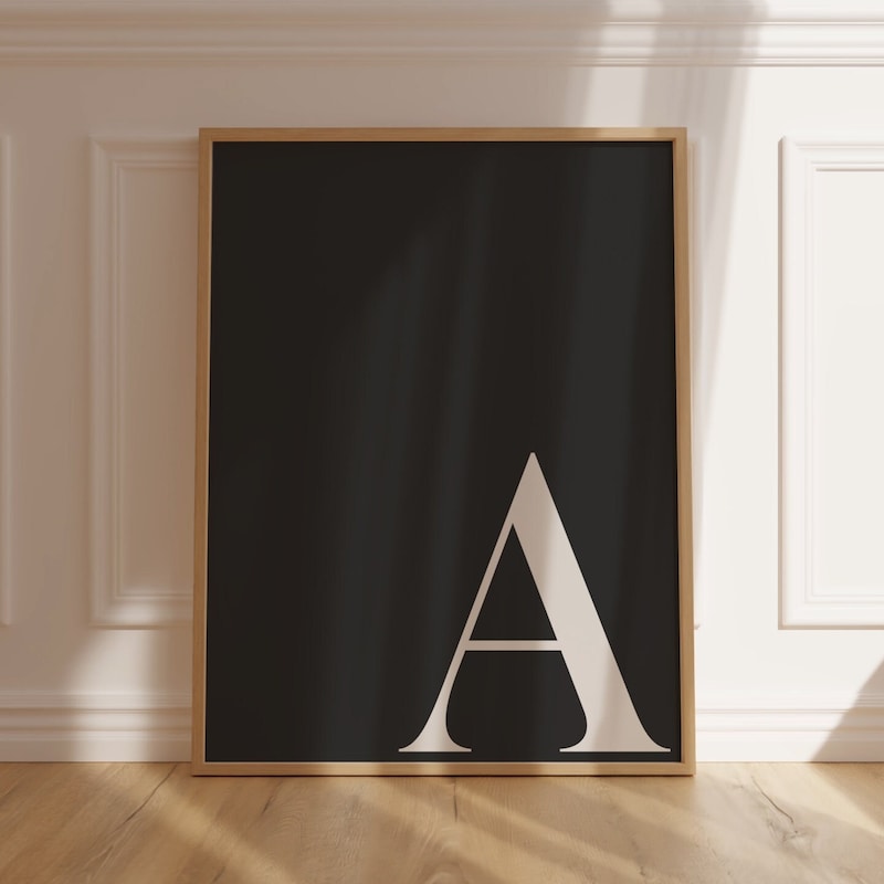 Initial Poster - Etsy