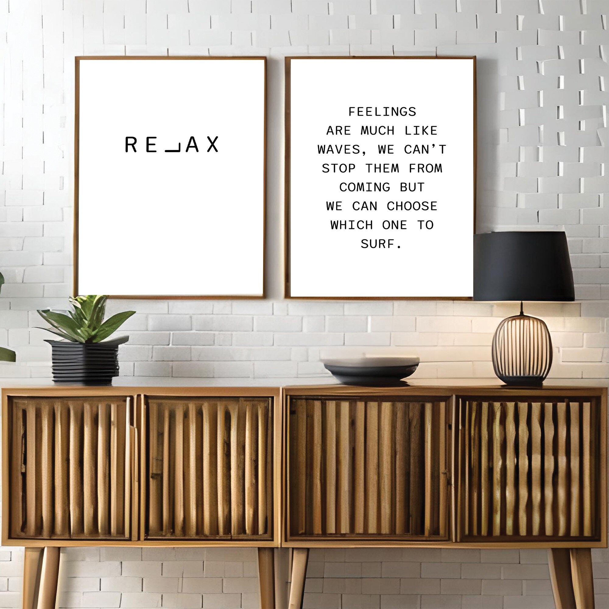 Feelings Are Much Like Waves Printable Poster Affirmation Wall Art Set ...