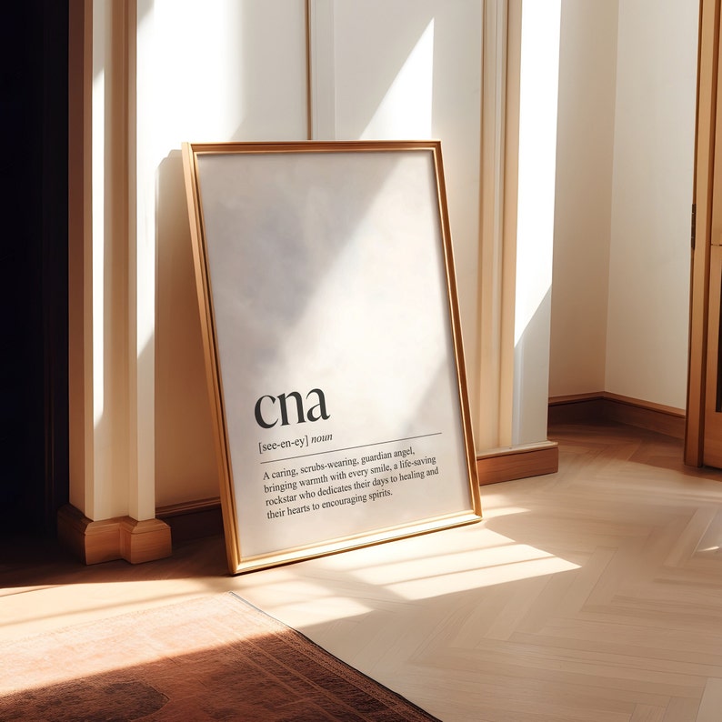 CNA Definition Wall Art Office Decor for Workspace Decor Gift for ...