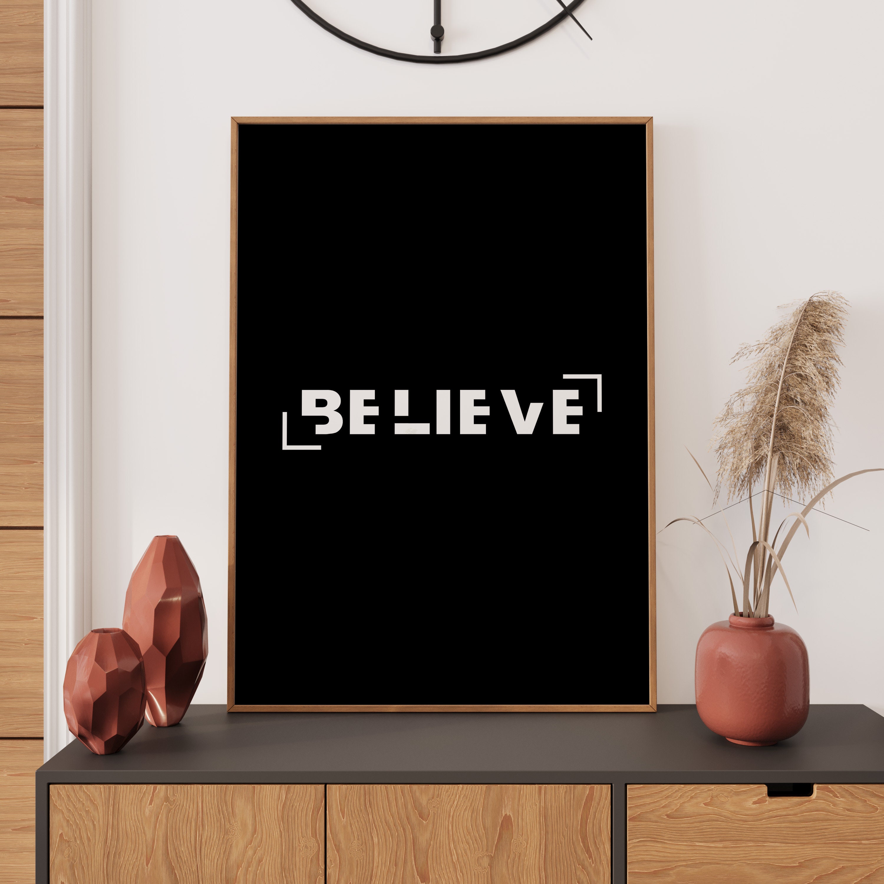 Believe Sign Instant Download, Minimalist Art, Believe Printable Wall ...