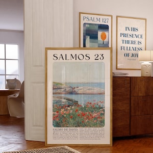 Salmos 23 Scripture Wall Art Spanish Bible Verse Poster for Christians ...