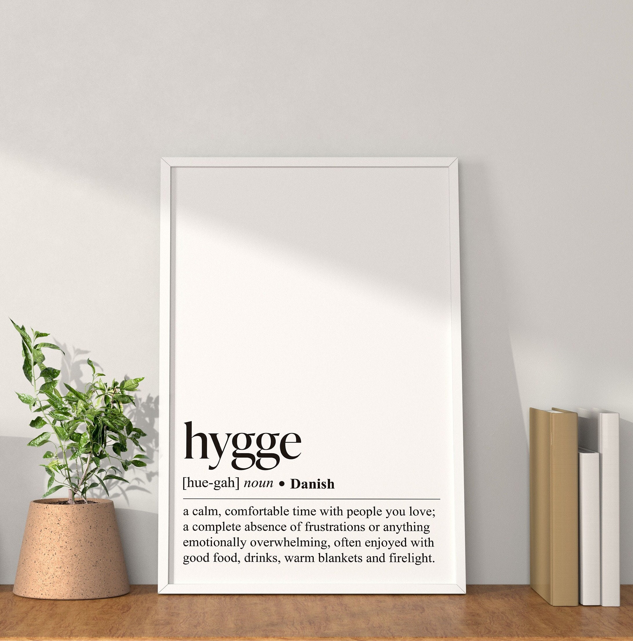 Hygge Definition Print Scandinavian Wall Art, Nordic Inspired Hygge ...