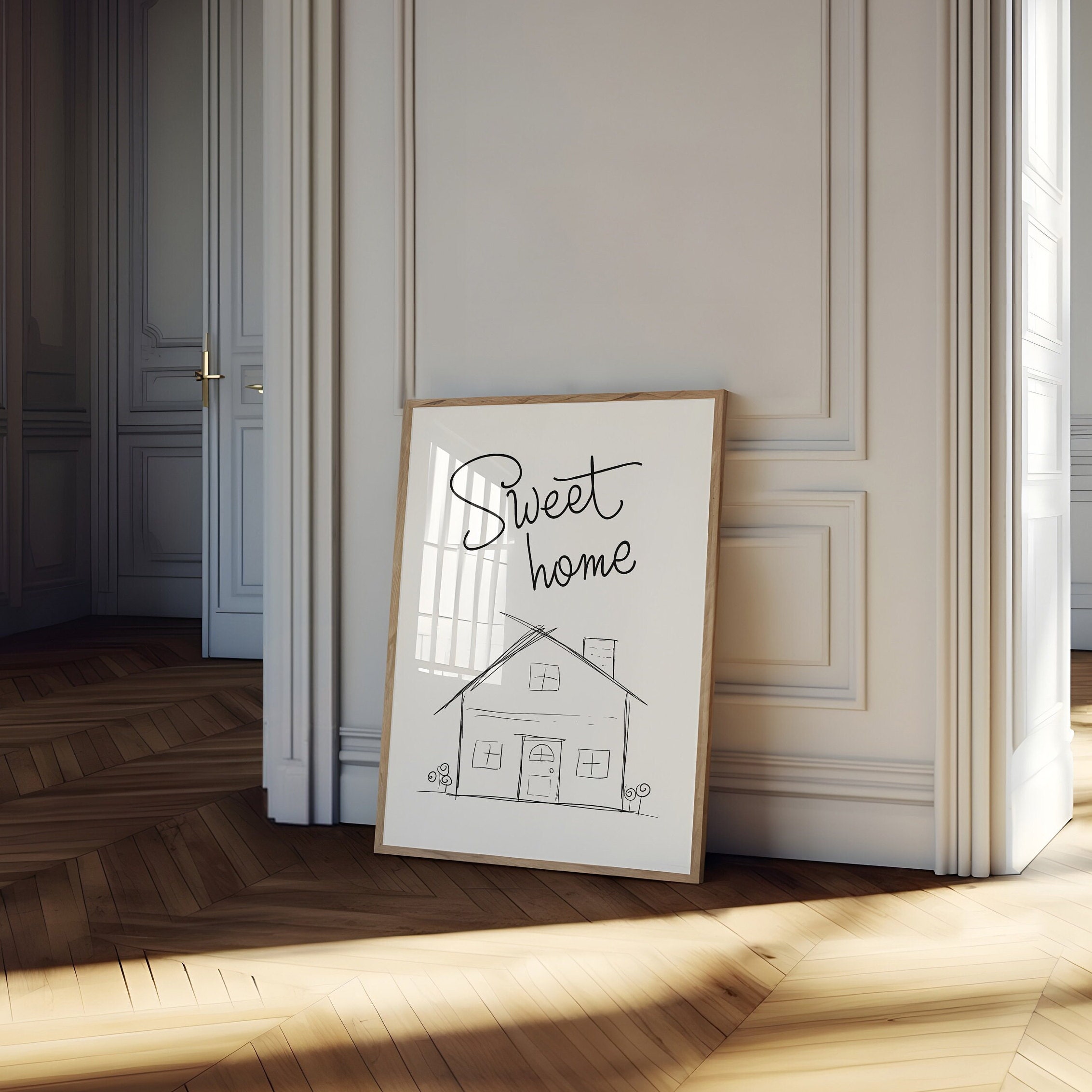 Printable Home Sweet Wall Art Wall Decor Scandinavian Wall Prints ...