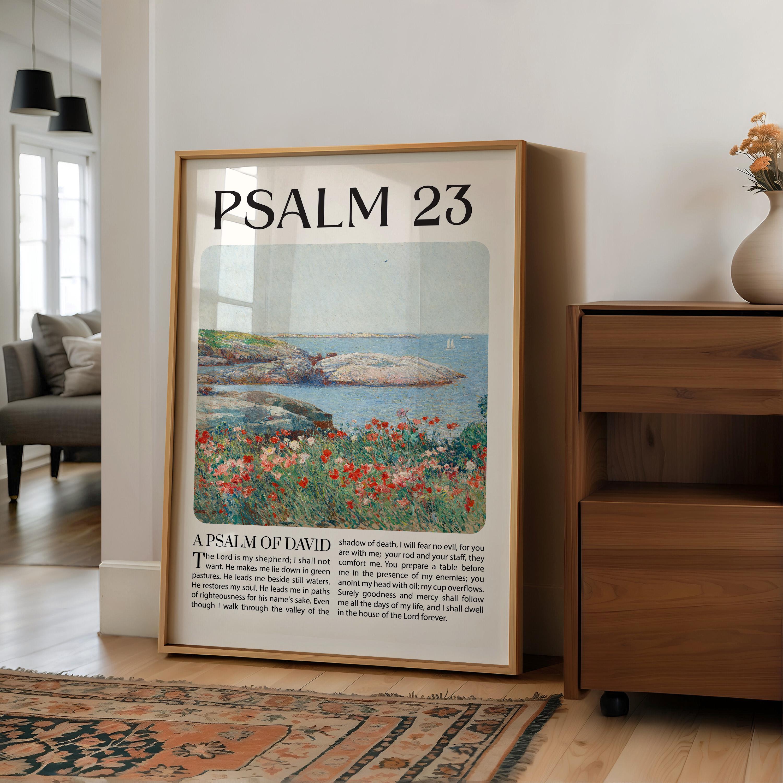Psalm 23 ESV Scripture Wall Art Bible Verse Poster for Christians ...