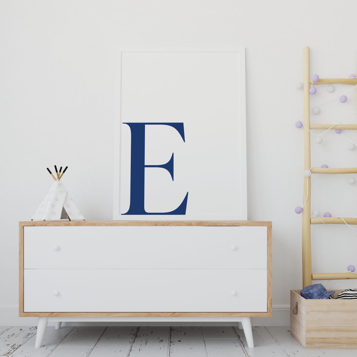 Custom Modern Uppercase Name Initial Minimalist Alphabet Art - Etsy