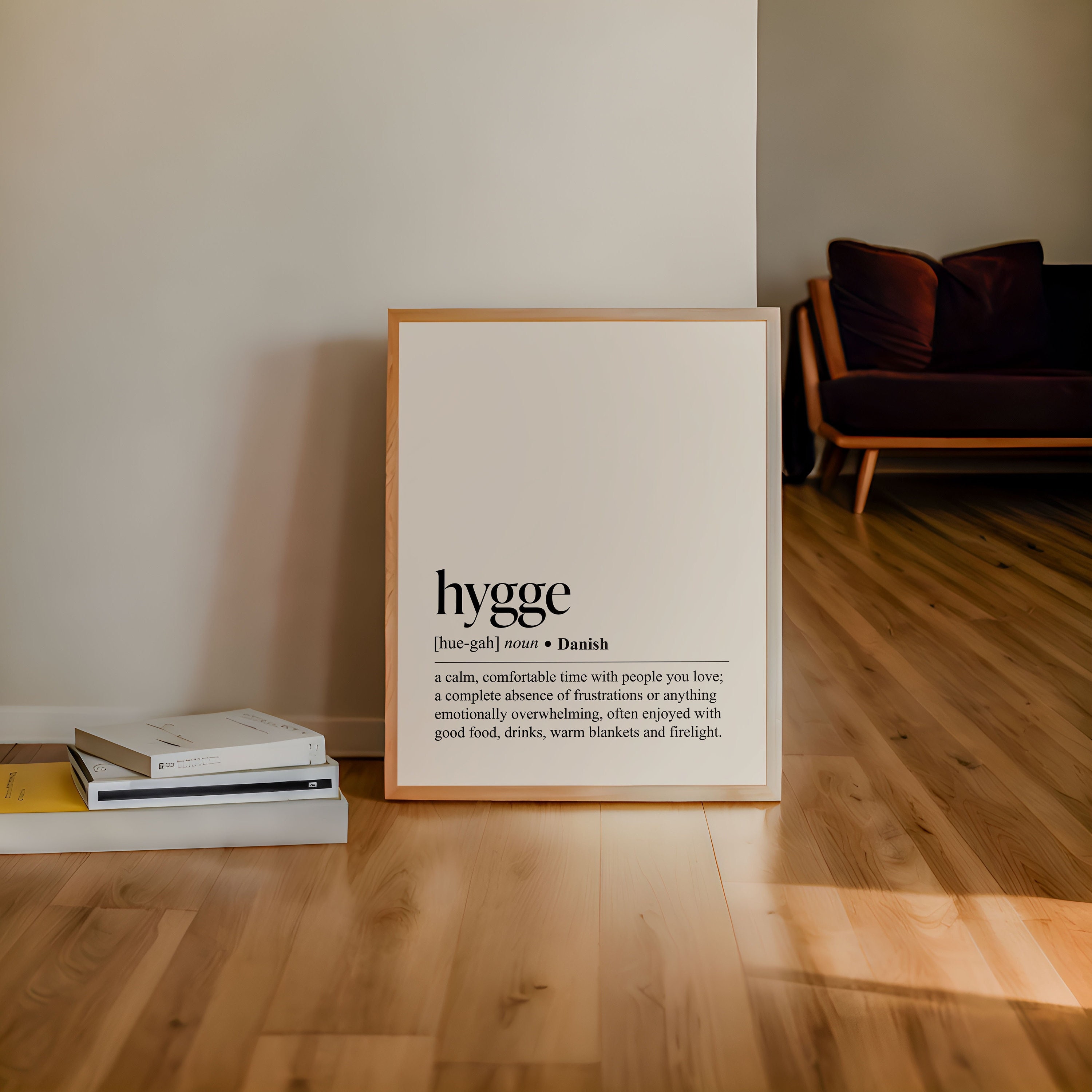 Hygge Definition Print Scandinavian Wall Art, Nordic Inspired Hygge ...