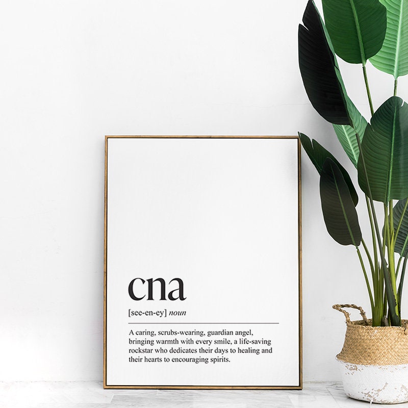 CNA Definition Wall Art Office Decor for Workspace Decor Gift for ...