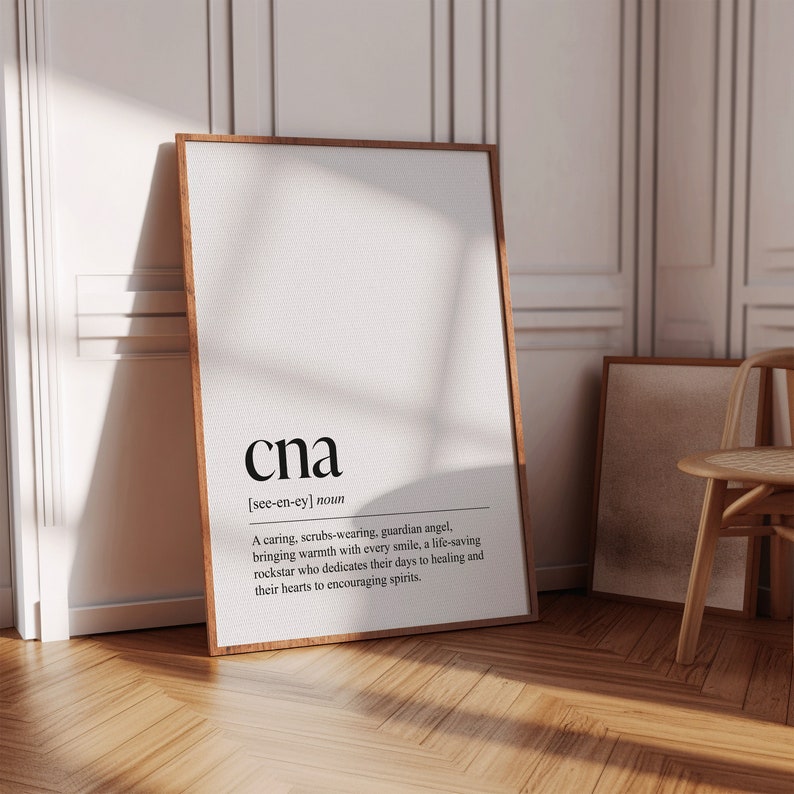 CNA Definition Wall Art Office Decor for Workspace Decor Gift for ...