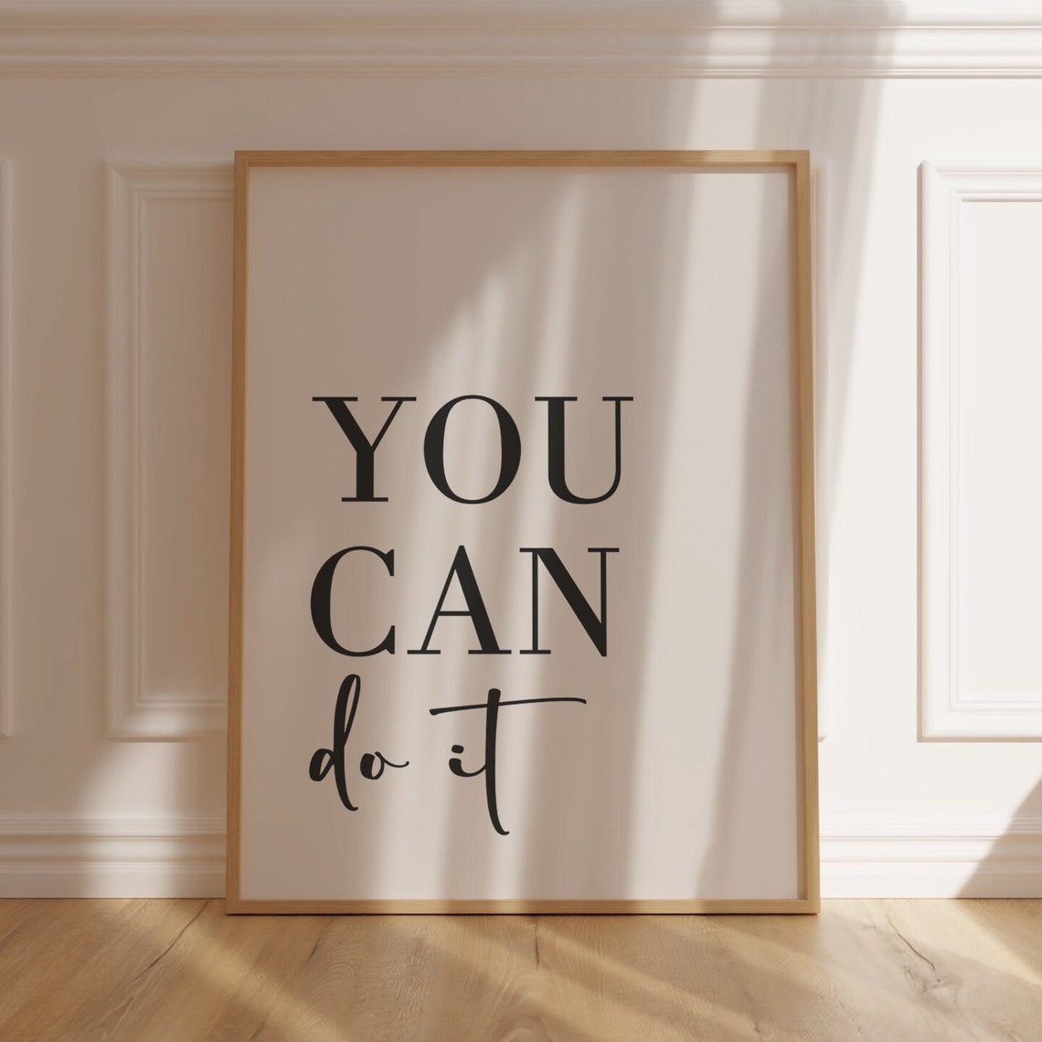 Motivational Quote You Can Do It Sign Home Office Wall Art Positivity ...