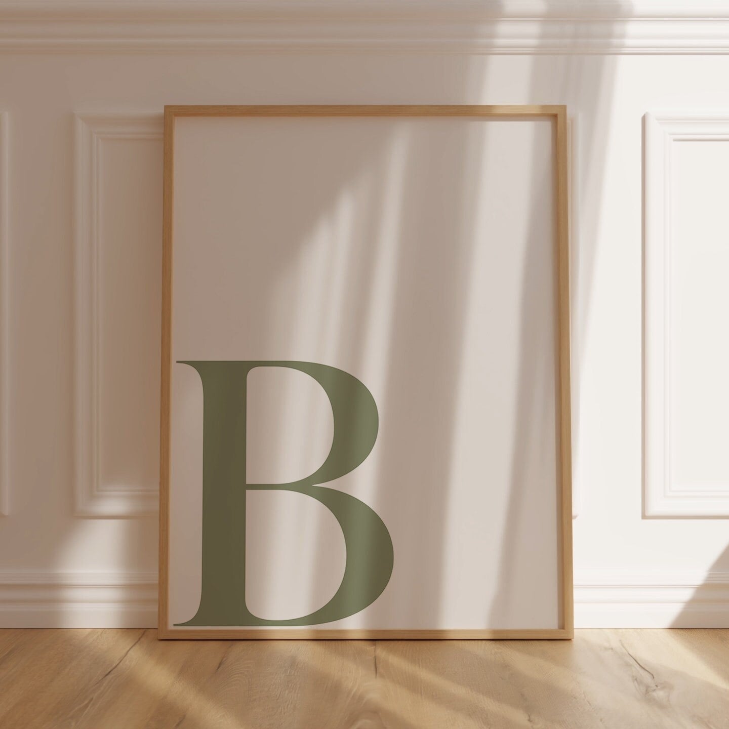 Custom Modern Uppercase Name Initial, Minimalist Alphabet Art Letter ...