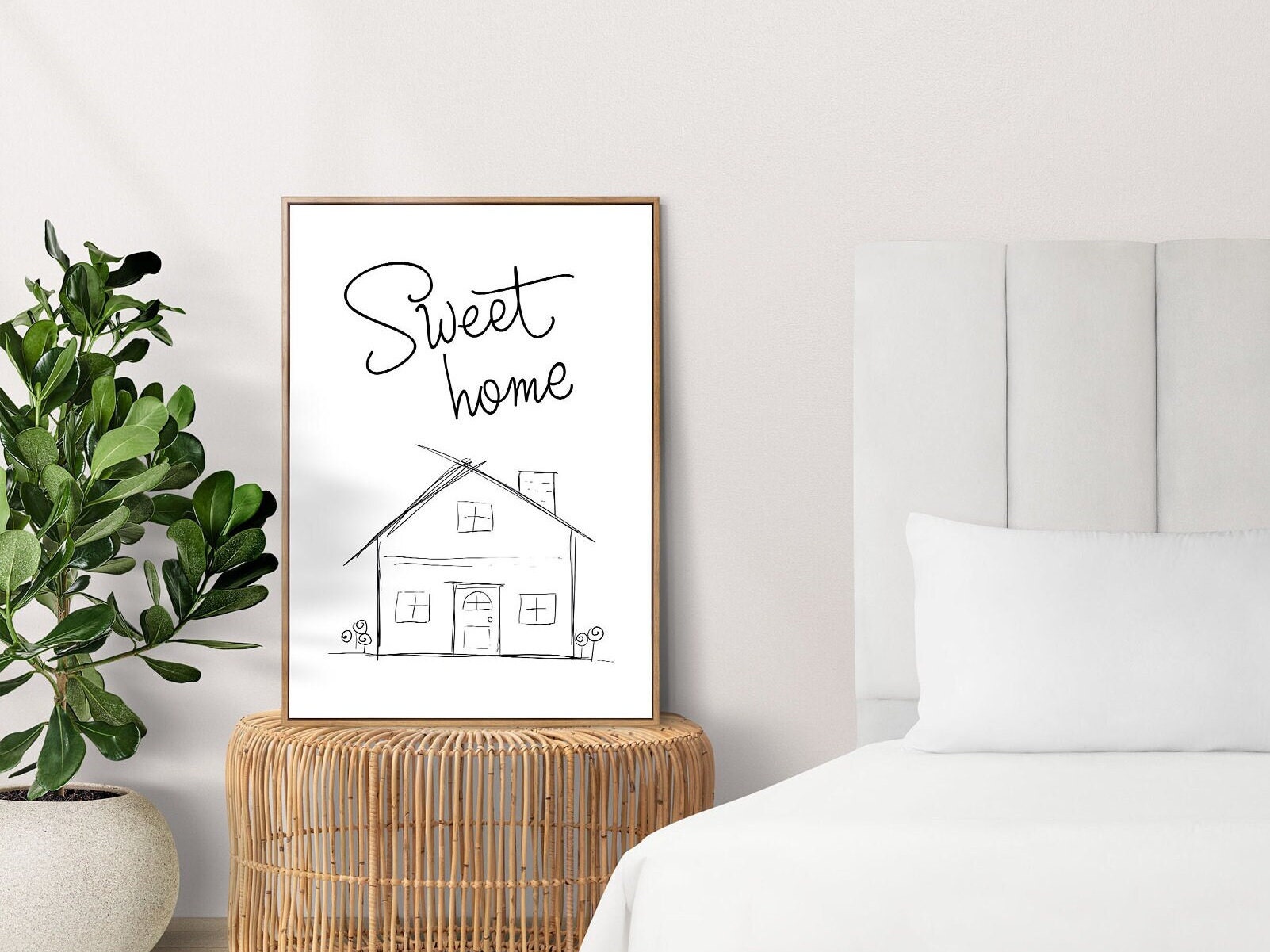 Printable Home Sweet Wall Art Wall Decor Scandinavian Wall - Etsy