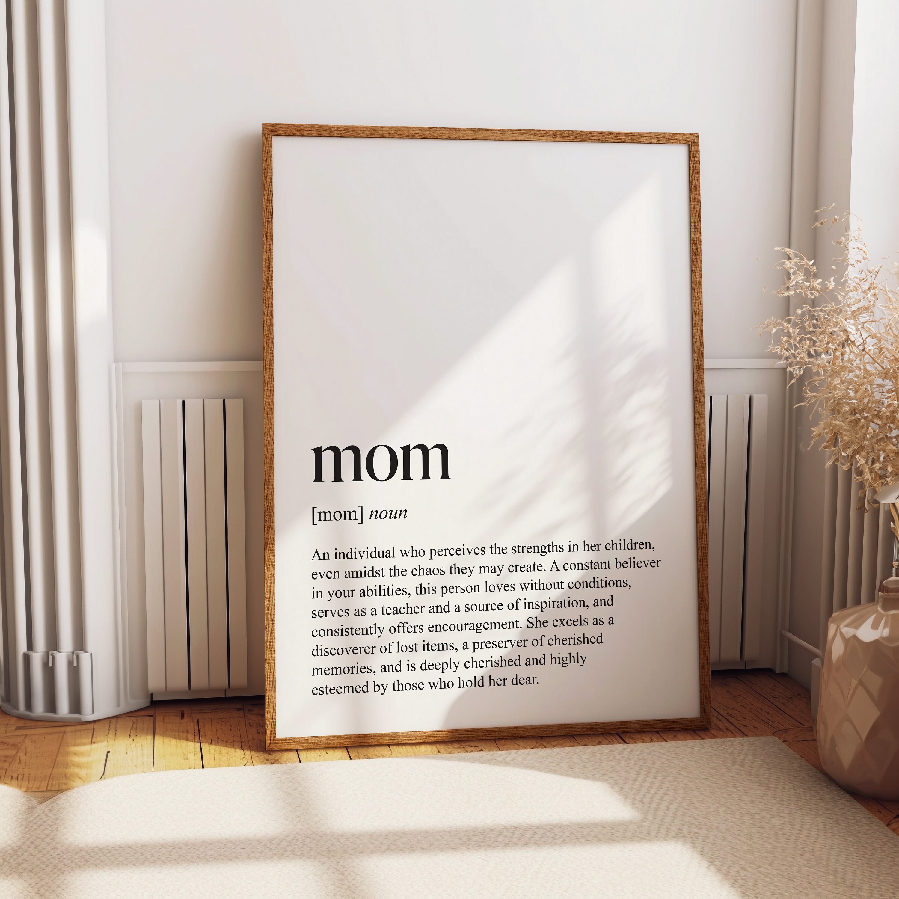 Mom Definition Printable Art Heartfelt Mother's Day Wall Decor Perfect ...