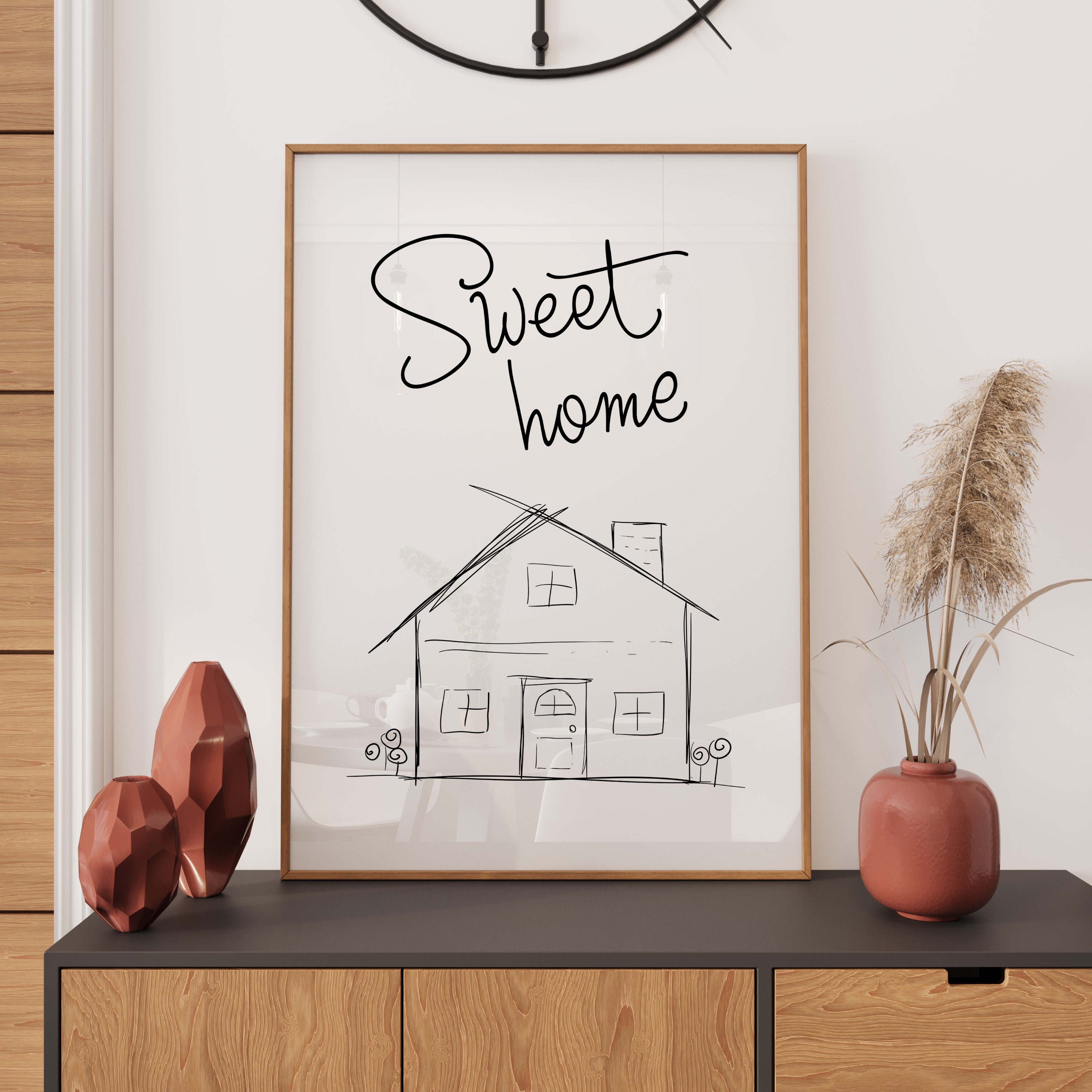 Printable Home Sweet Wall Art Wall Decor Scandinavian Wall Prints ...