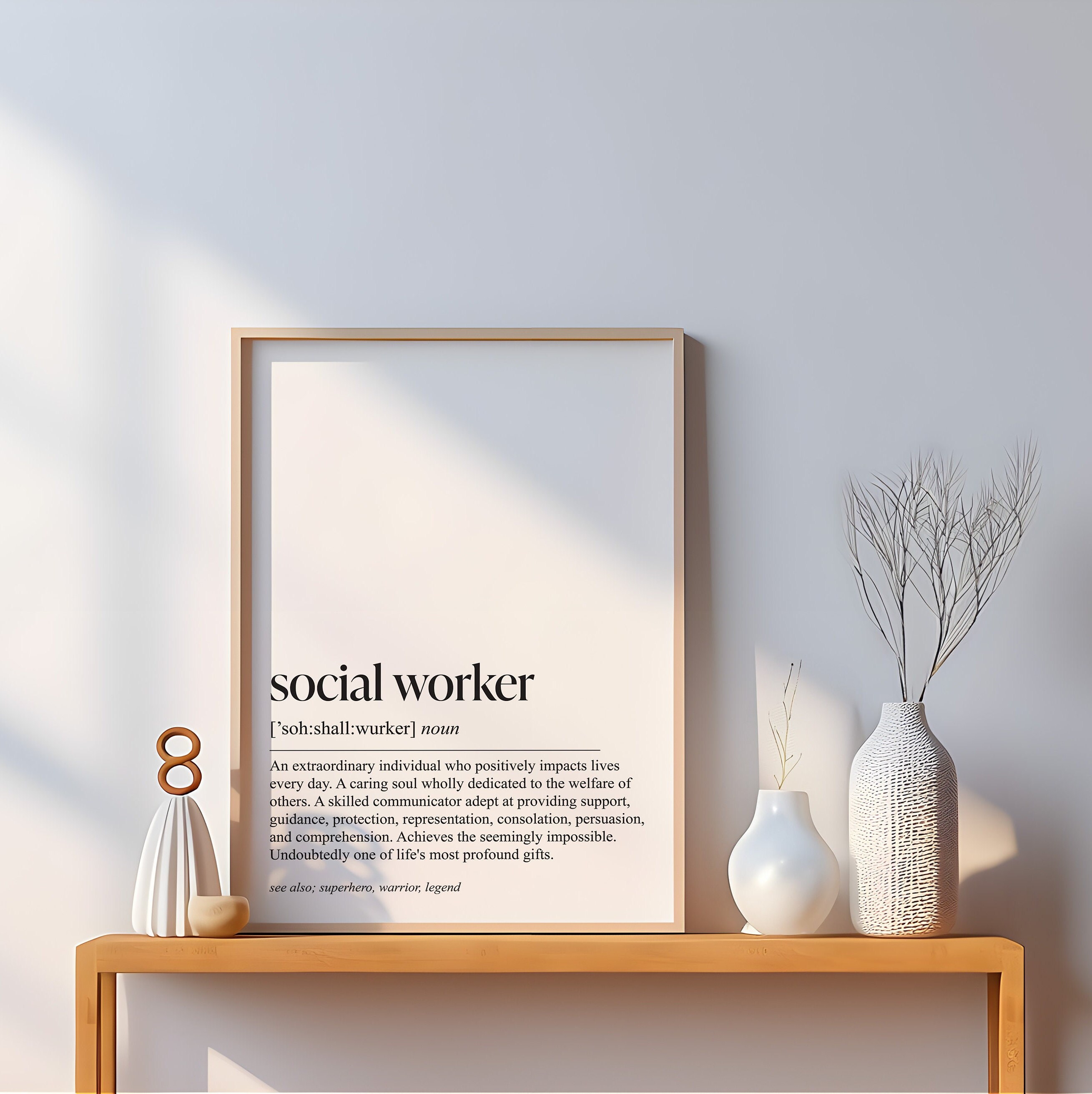 Social Worker Gift School Social Worker Poster Heartfelt or ...
