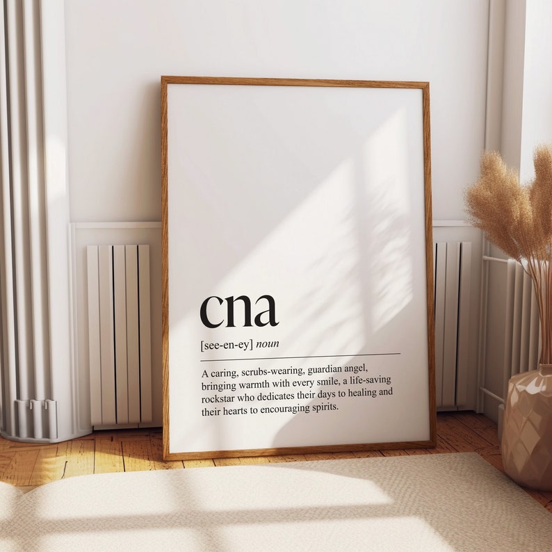 CNA Definition Wall Art Office Decor for Workspace Decor Gift for ...