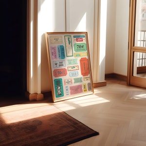 Retro Wall Art Trendy Wall Art Retro Poster Life Ticket Stub Poster ...