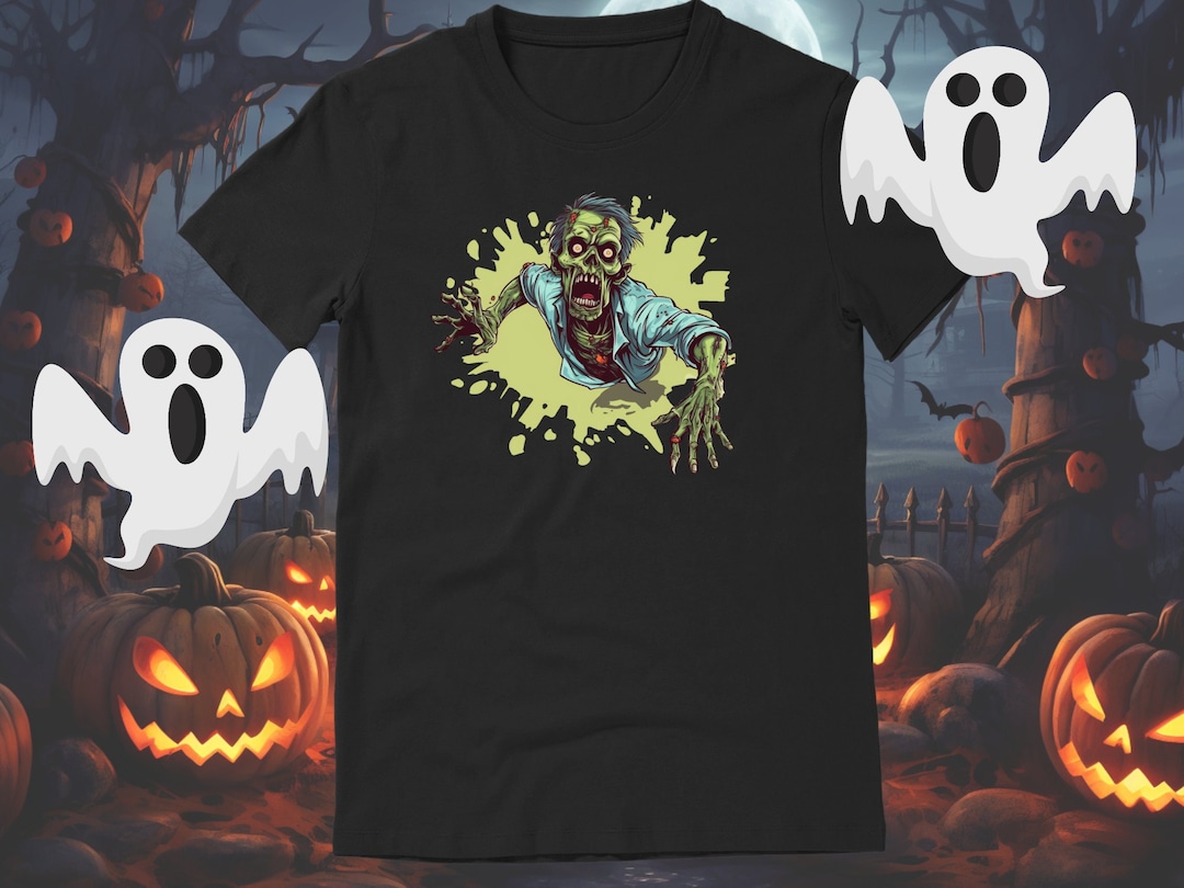 Terrifying Zombie Burst T-shirt: Menacing Undead Halloween Tee - Etsy