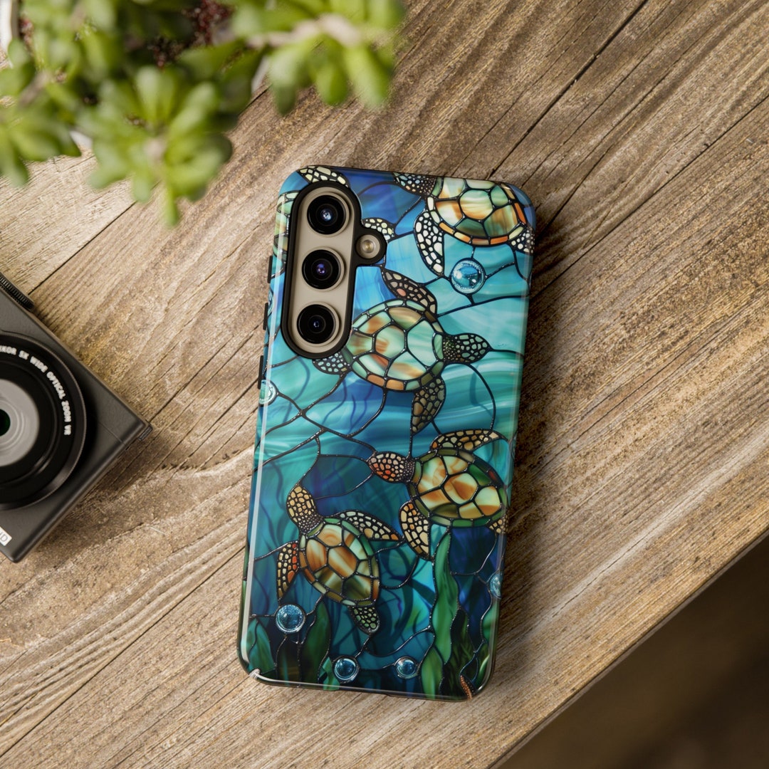 Stained Glass Sea Turtle Android Phone Case, Underwater Sea Life Case ...