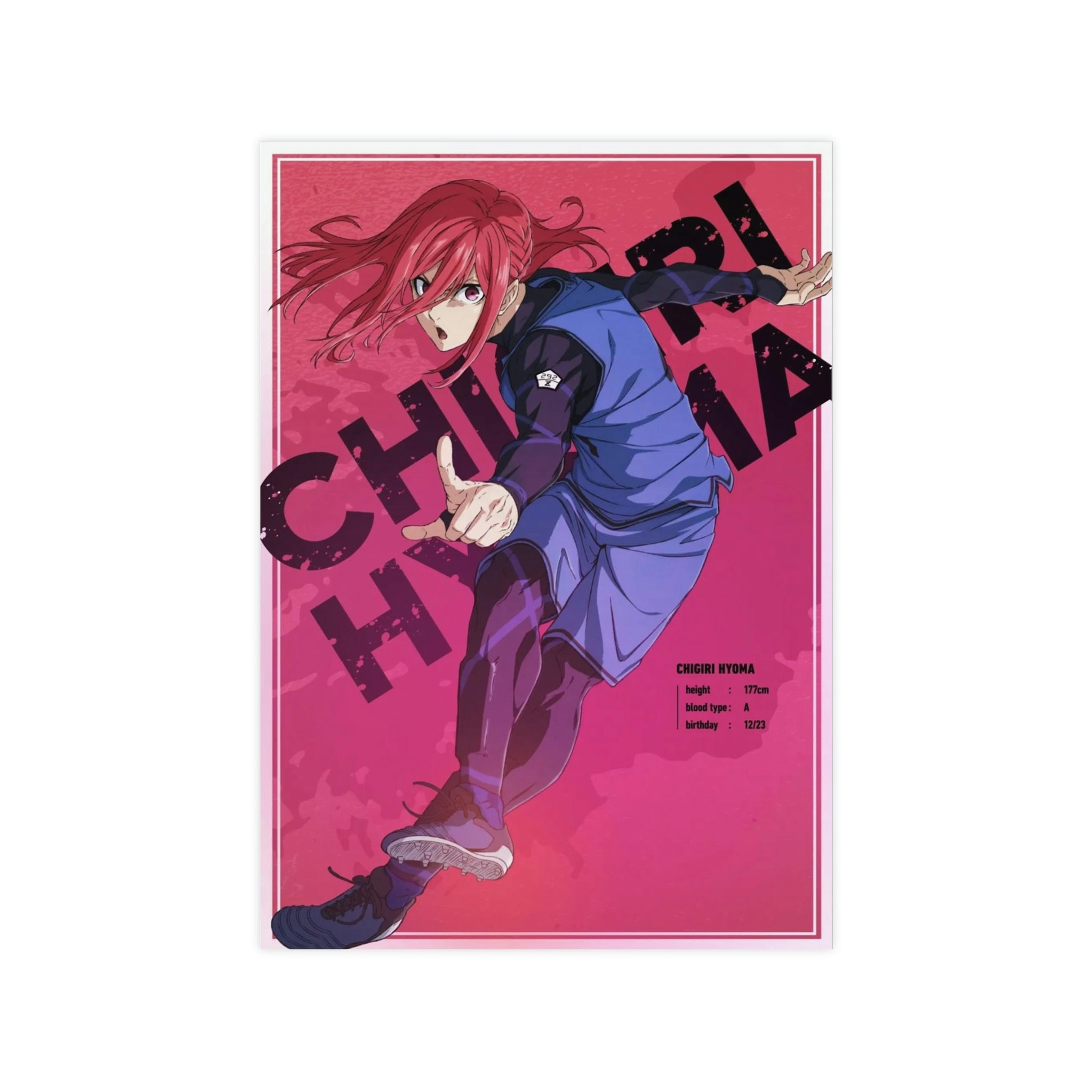 Bluelock Anime Chigiri Playercard Poster - Etsy