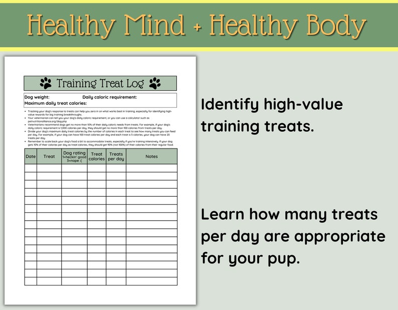 Dog Training Log | Dog Training Journal | Dog Training Tracker | Dog ...