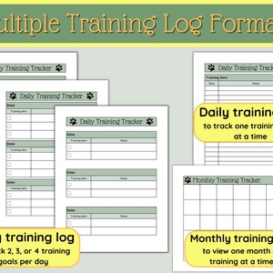 Dog Training Log | Dog Training Journal | Dog Training Tracker | Dog ...