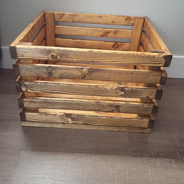 Rustic Wooden Crate - Etsy