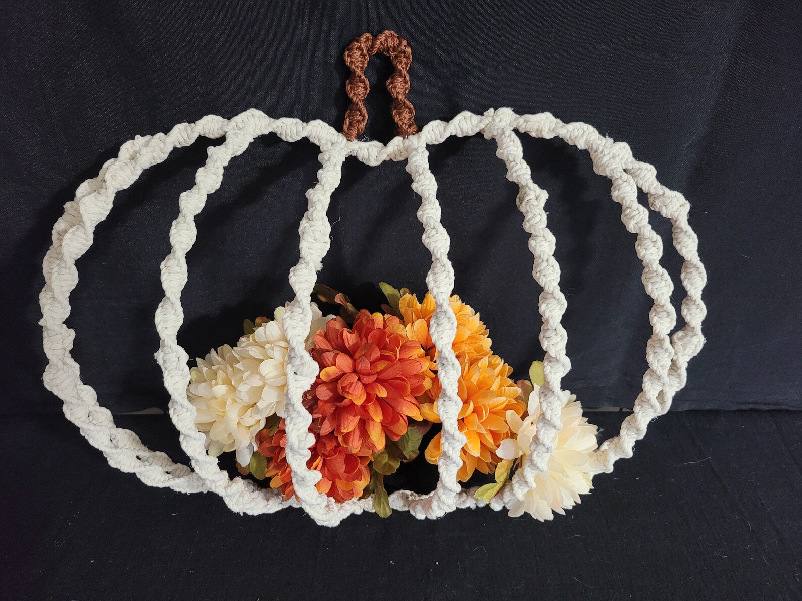 Macrame Pumpkin Wreath - Etsy