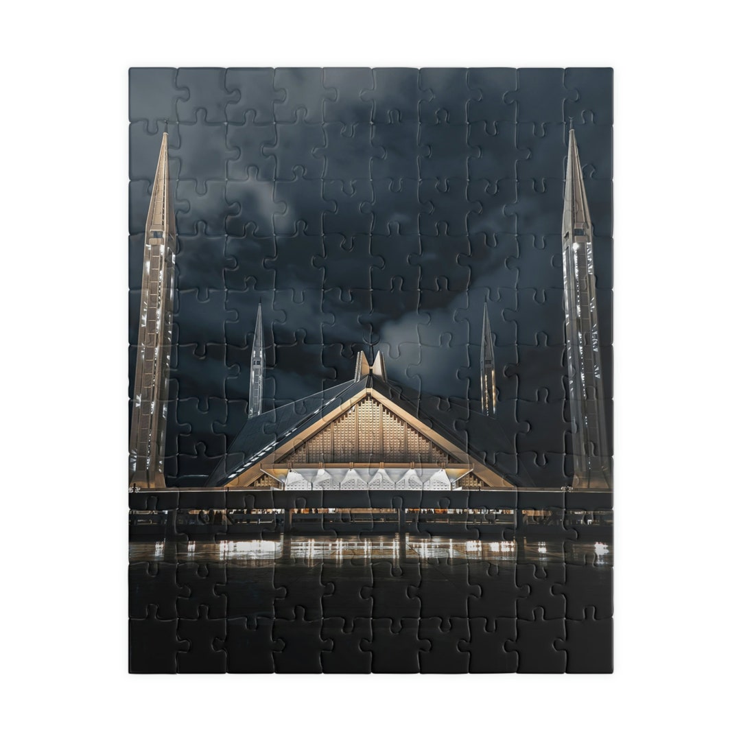 Faisal Mosque Puzzle (110, 252, 500 -piece) - Etsy
