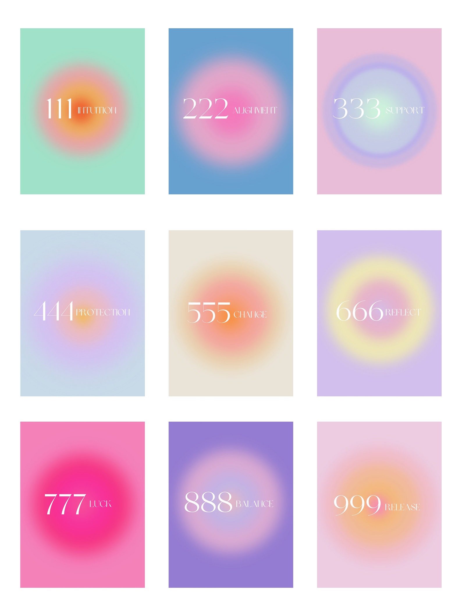 Angel Number Posters - Etsy
