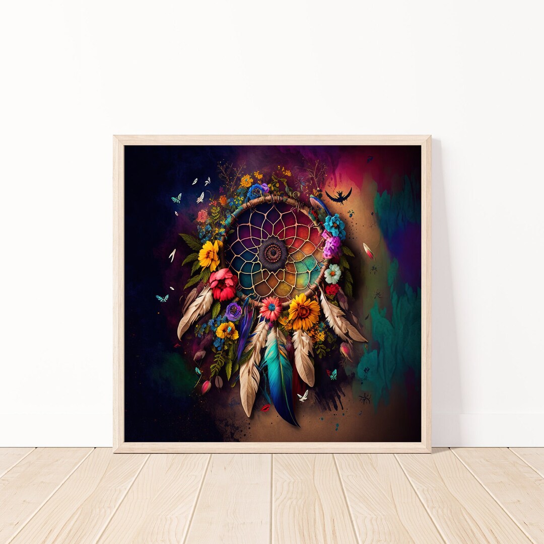 Dreamcatcher Printable Ai Wall Art-3d Effect Printable-dreamcatcher ...