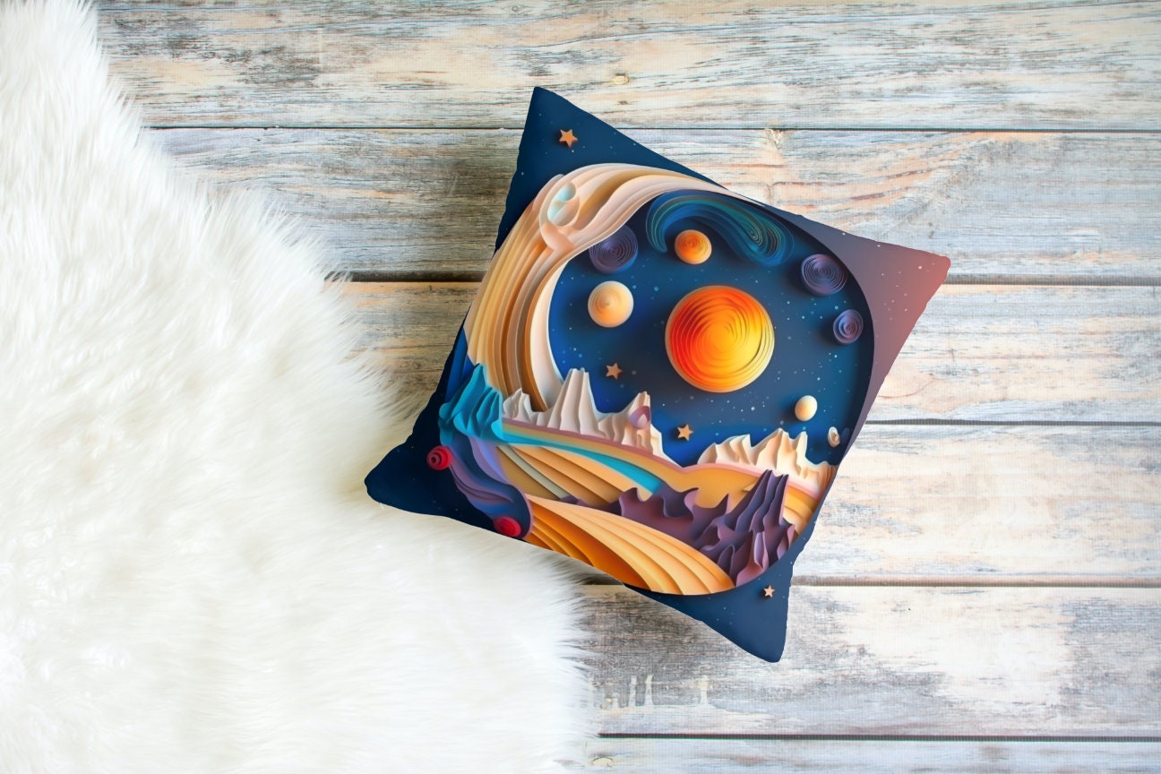 Galaxy Paper Quilling Art-planets and Stars Wall Art-space Kids Room ...