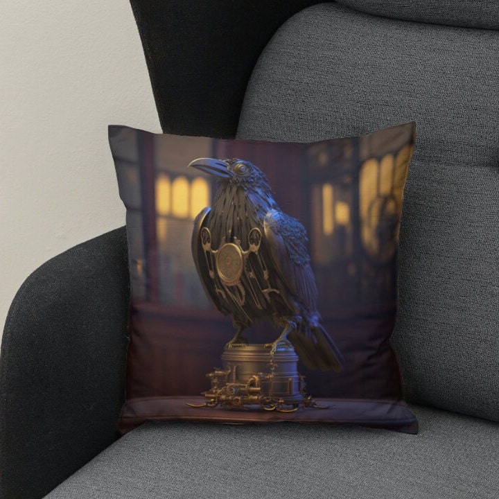 Steampunk Raven Printable Wall Art-victoria Era 3D Style Black ...