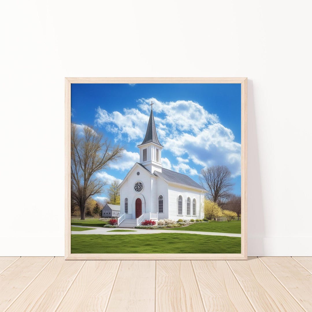 Vintage Church Wall Art-historic Church Photo-digital Art Print-rustic ...