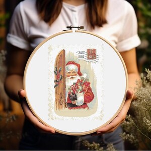 Christmas Postage Stamps Cross Stitch Pattern, Santa Christmas Gift ...