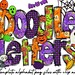 Halloween Doodle Letters With Clip Art PNG Files, Make Your Own Name ...