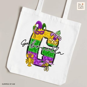 Mardi Gras Doodle Letter, Add Your Own Name, Personalized Custom Name ...
