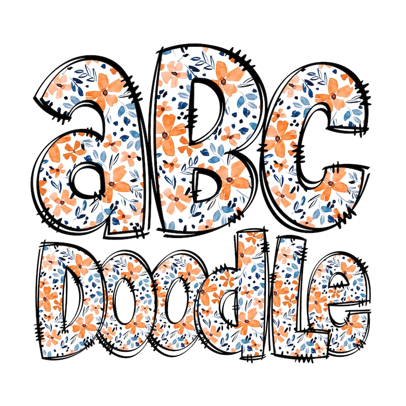 Doodle Letters - Etsy