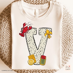 Cajun Doodle Letter PNG, Add Your Own Name, CANVA Template, Creole ...