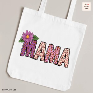 Leopard Floral Doodle Letters With Clip Art, Purple Flower Hand Drawn ...