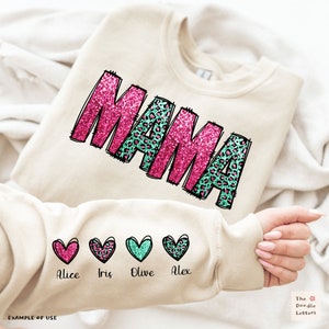 Spring Sequin Leopard Doodle Letters Alphabet Set, Bright Colorful ...