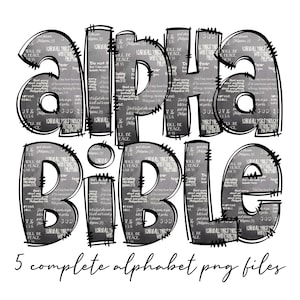 Christian Bible Watercolor Alphabet Png, Religious Alphabet Hand Drawn ...