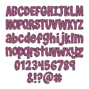 Leopard Floral Doodle Letters With Clip Art, Purple Flower Hand Drawn ...