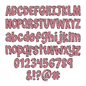 Leopard Floral Doodle Letters With Clip Art, Purple Flower Hand Drawn ...